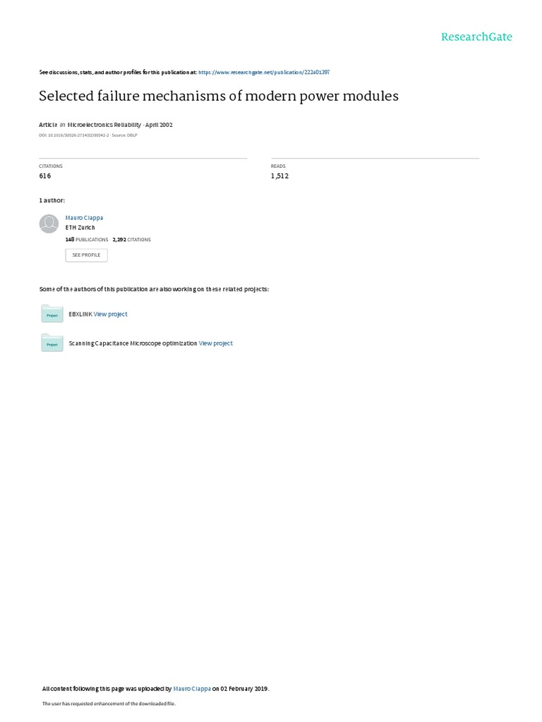 Selected Failure Mechanisms of Modern Power Modules | PDF | Corrosion ...