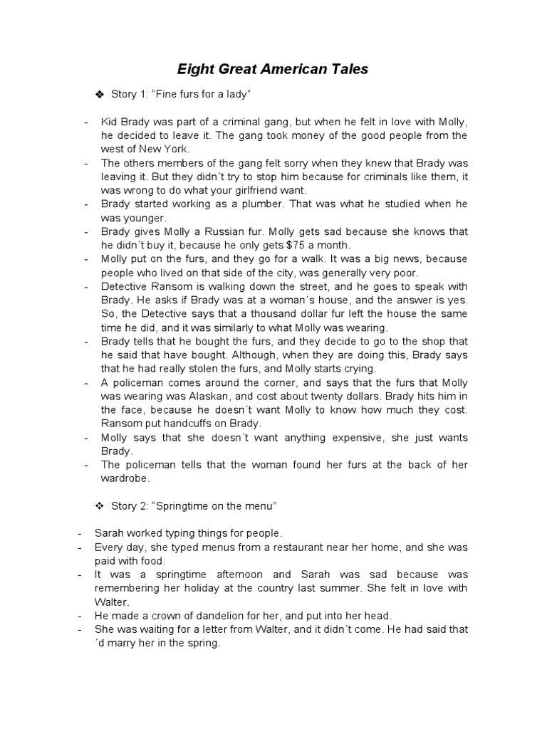 Eight Great American Tales | PDF | Menu