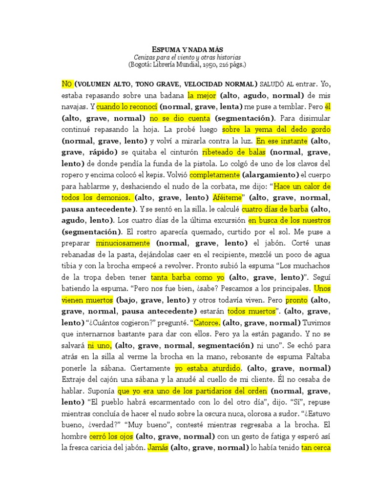 Espuma y Nada Más | PDF