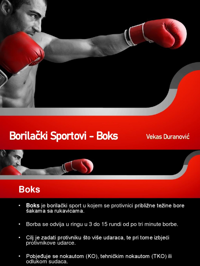 Boks - Prezentacija o Boksu Kao Sportu | PDF