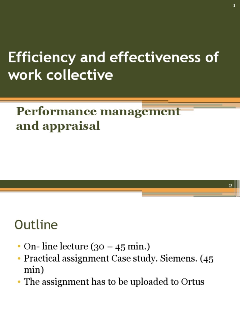 07 - Efficiency and Effectiveness of Work Collective | PDF ...