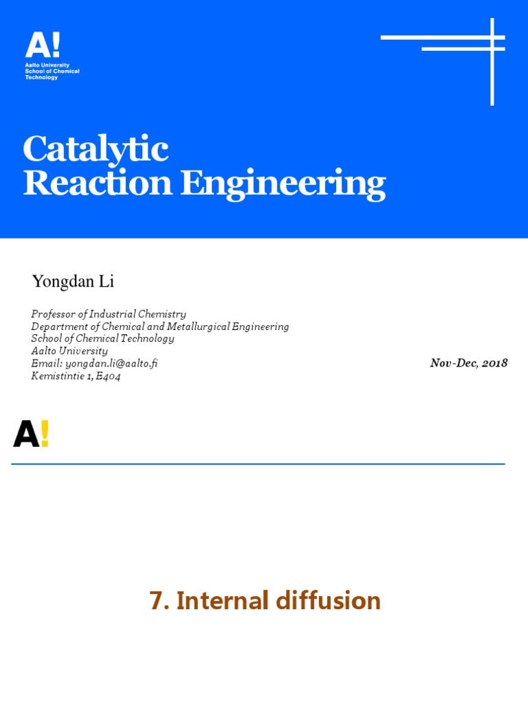 Internal Effectiveness Factor in Spherical Catalysts | PDF | Reaction ...