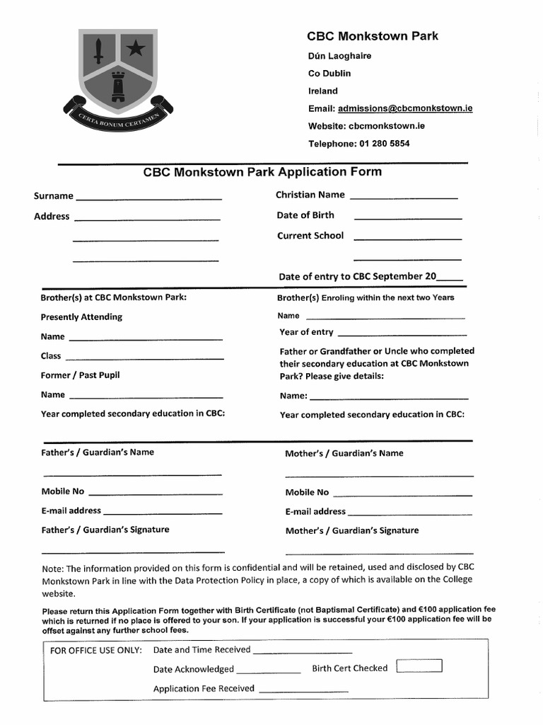CBC Application Form-1 | PDF