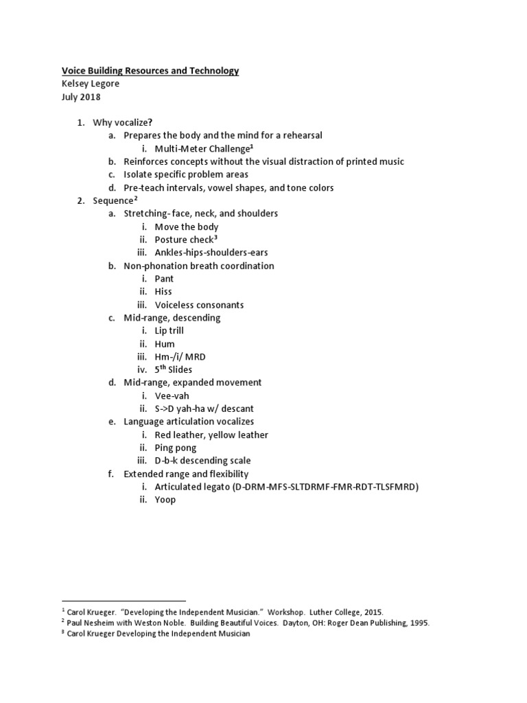 Voice Building Resources and Technology Outline PDF | PDF | Human Voice ...
