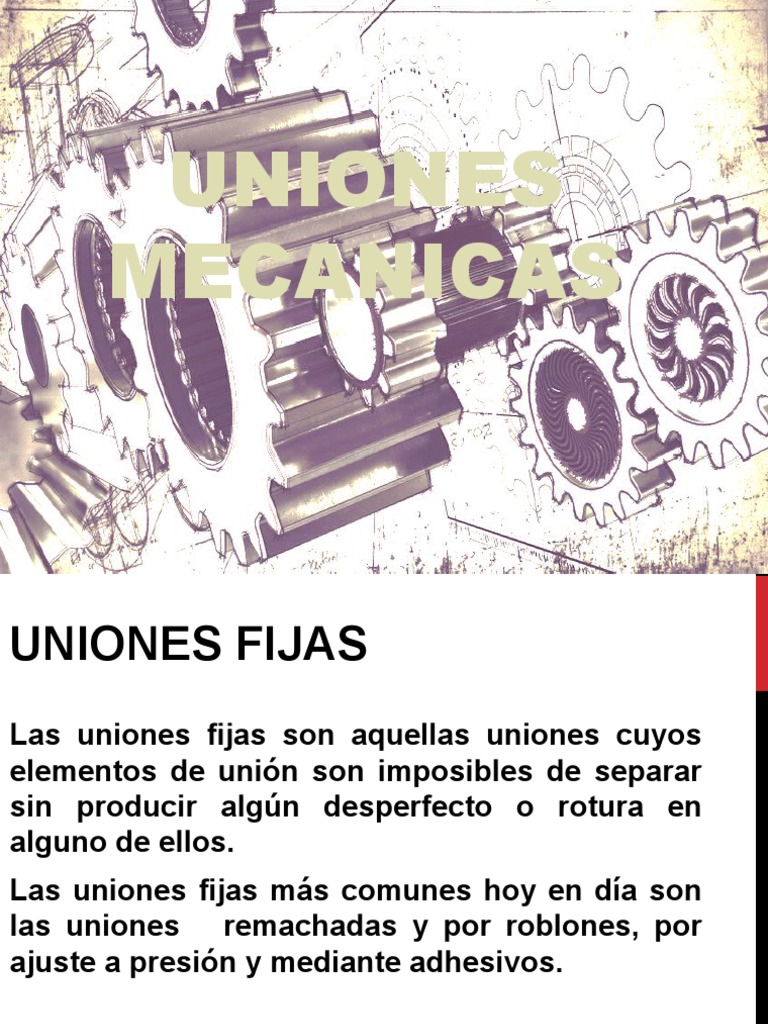 Uniones Mecánicas y Tipos de Roscas | PDF | Tornillo | Herramientas