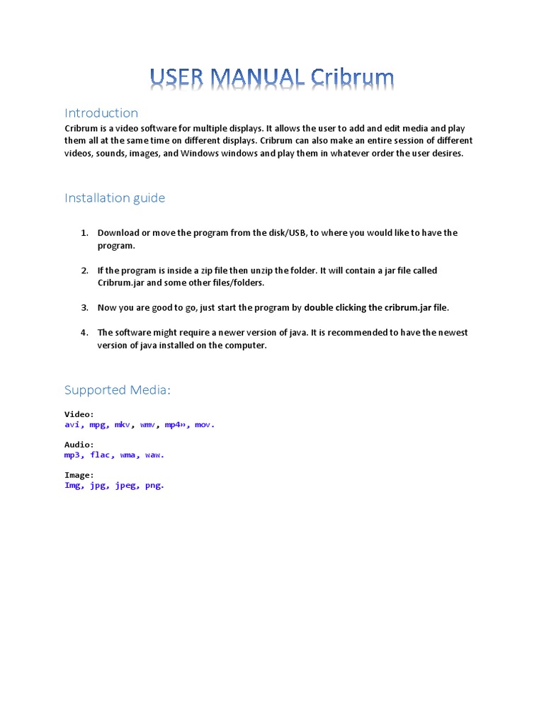 Usermanual PDF | PDF | Computer File | System Software