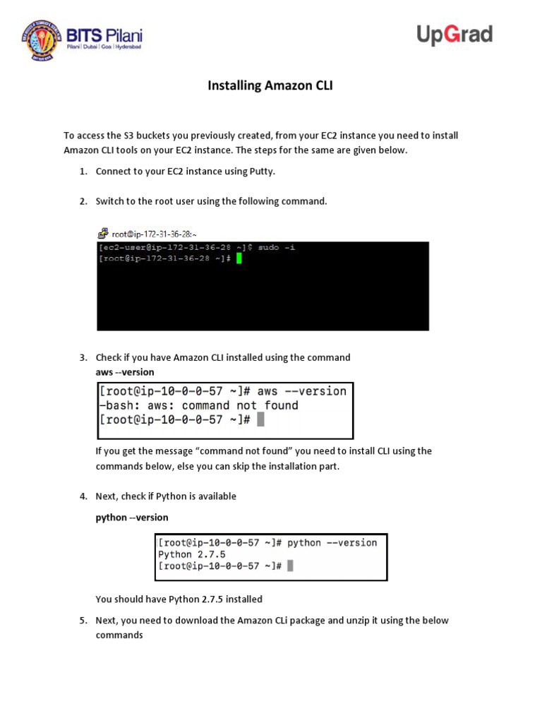 Installing Amazon CLI: Aws - Version | PDF