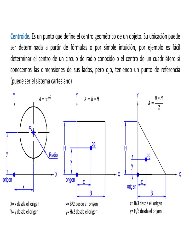 Centroides PDF | PDF | Sistema de coordenadas Cartesianas | Triángulo
