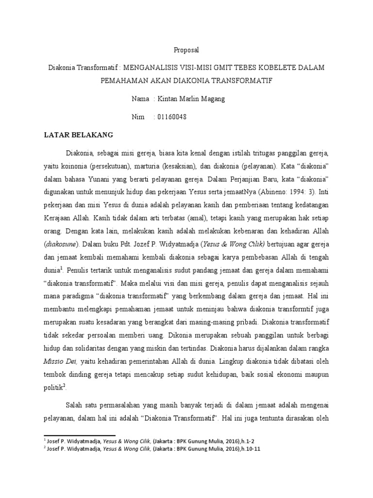 Diakonia Transformatif dalam GMIT | PDF | Agama & Spiritualitas
