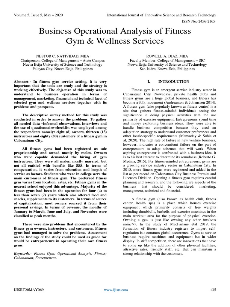 Fitness Gym Operational Analysis Report | PDF | Physical Fitness ...