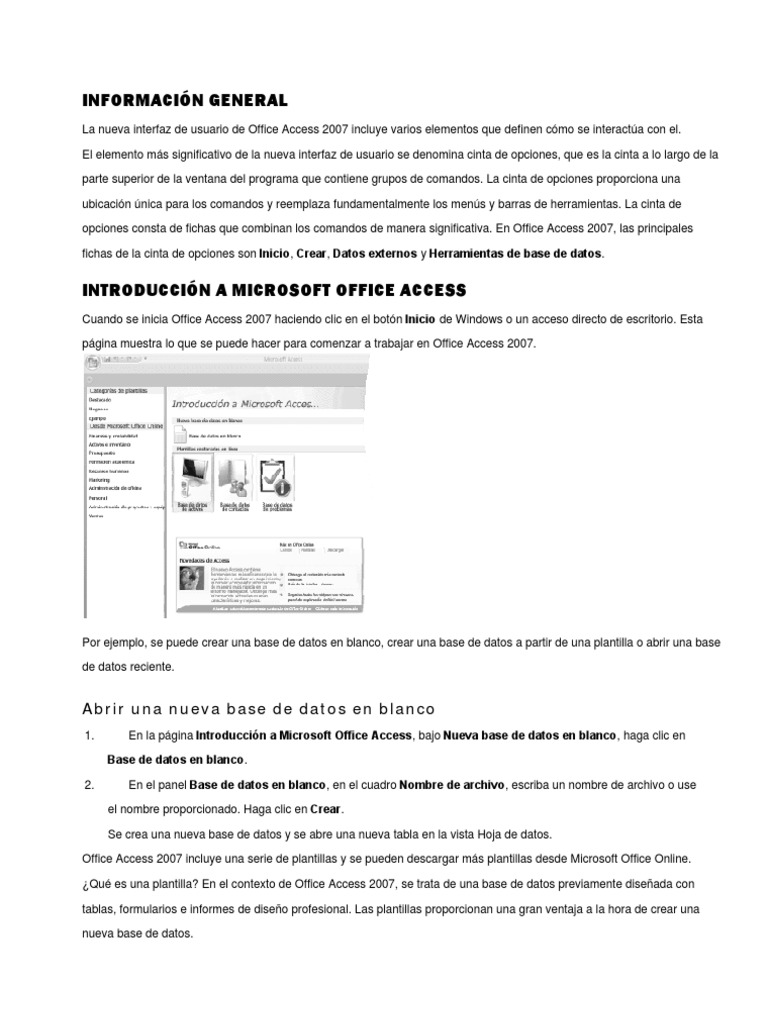 Manual de Access 2007 | Tabla (base de datos) | Point and Click