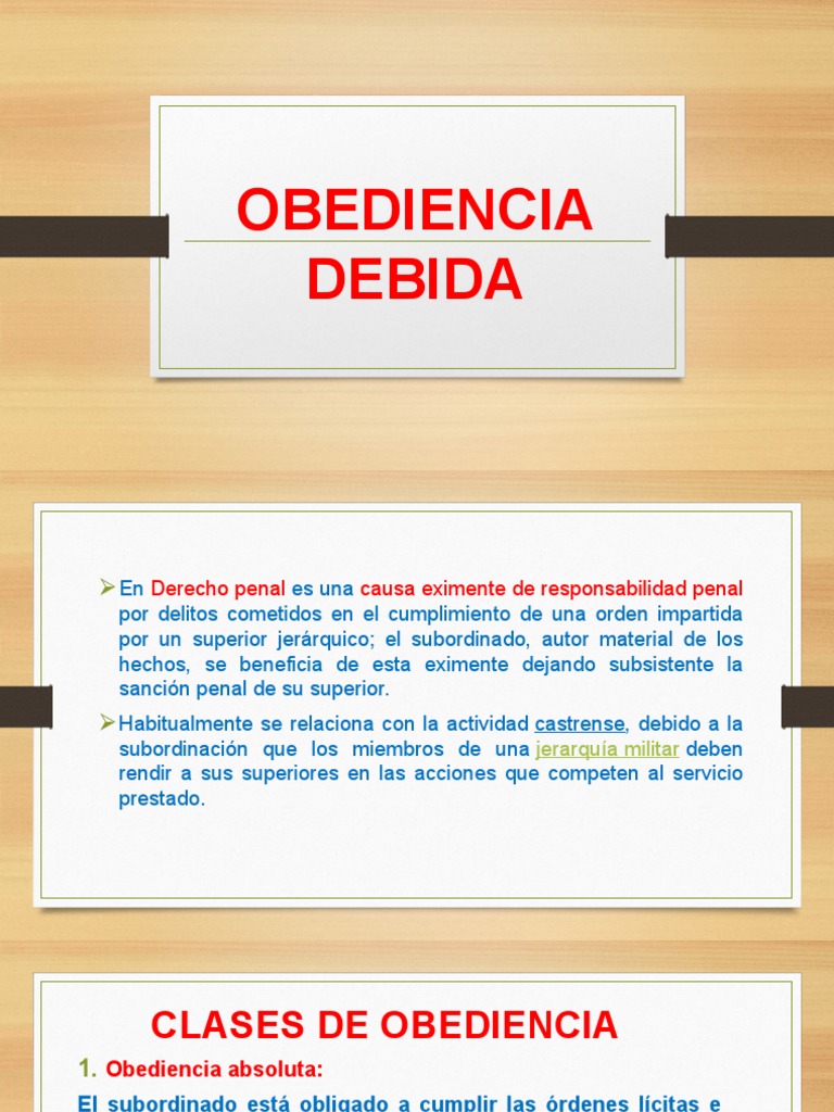 Obediencia Debida | PDF | Derecho penal | Crimen y violencia