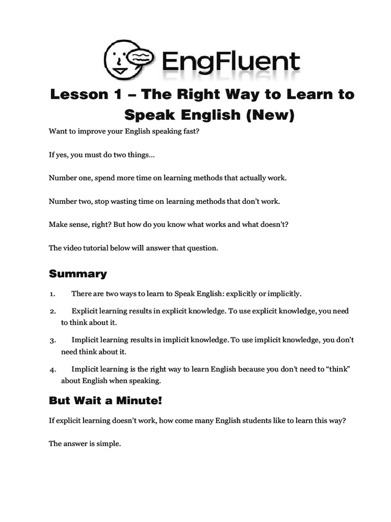 Eng-Fluent PDF | PDF | Fluency | English Language