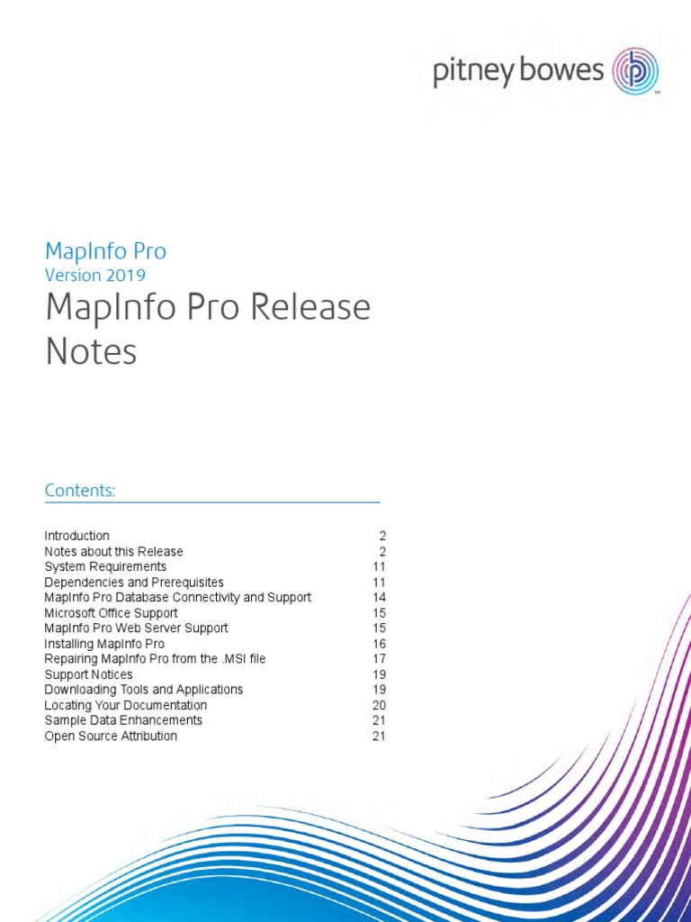 Mapinfo Pro v2019 Release Notes PDF | PDF | Windows Registry ...