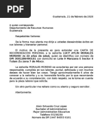 Carta Solicitud de Planilla Complementaria | PDF