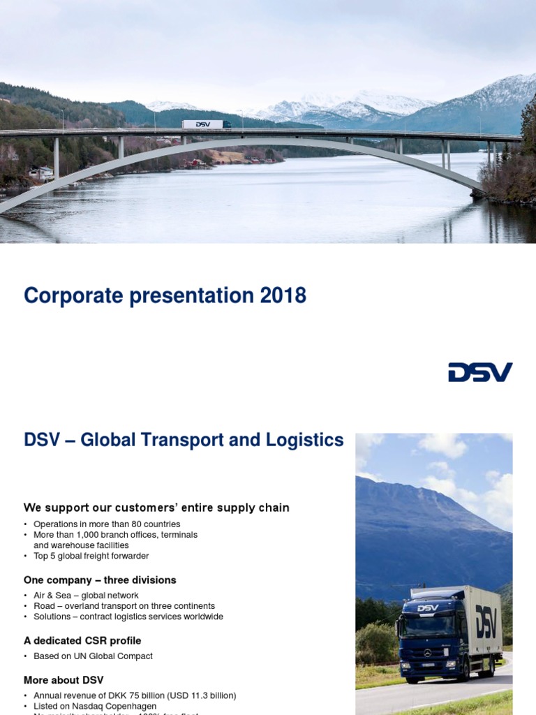 DSV Corporate Presentation | PDF | Logistics | Economies