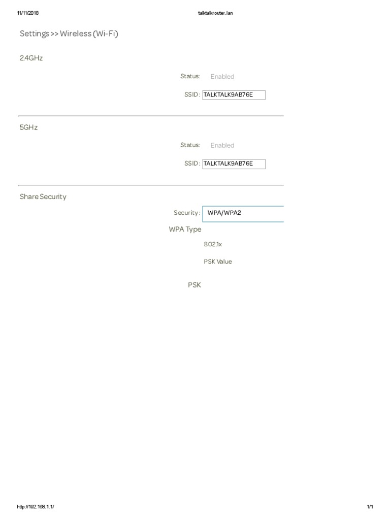 Talktalkrouter Lan PDF | PDF