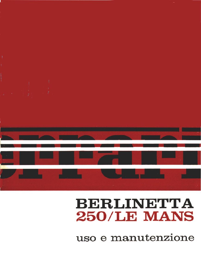 Ferrari 250 LM Owners Manual | PDF