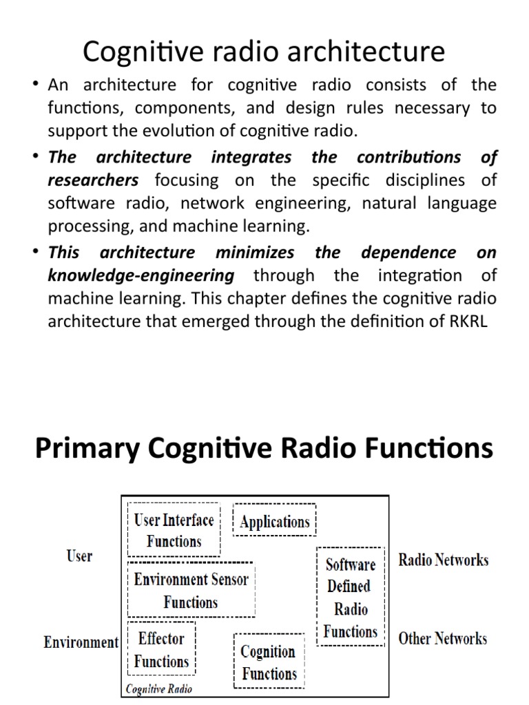 Cognitive Radio Architecture Overview | PDF | Cognitive Radio | Radio