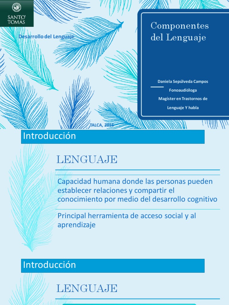 Componentes Del Lenguaje Completa | PDF | Palabra | Fonología