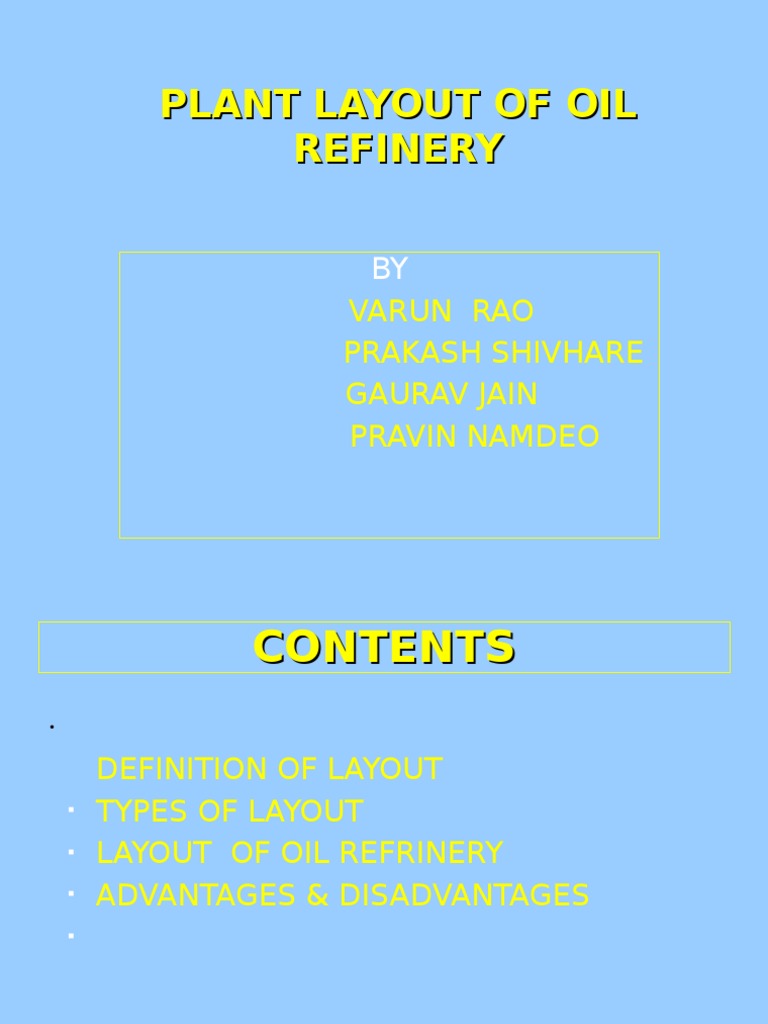 Plant Layout of Oil Refinery | PDF | Oil Refinery | Business