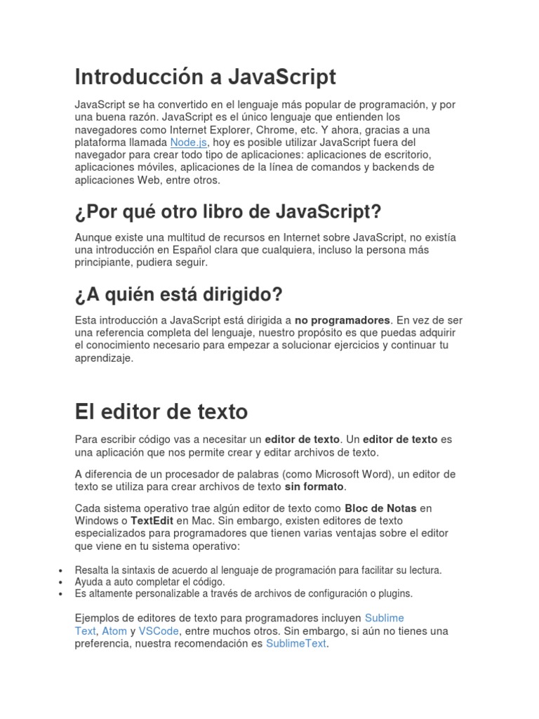 03 4 Lectura JavaScript | PDF | Script Java | Estructura de datos de matriz