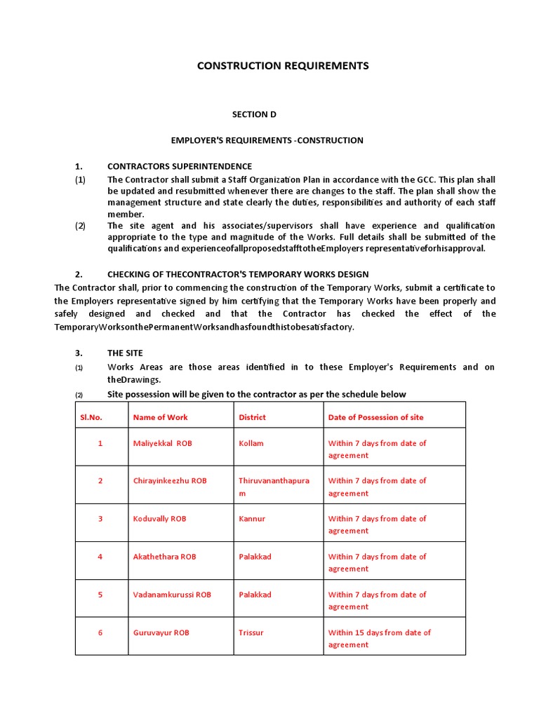 Construction Requirements | PDF | Traffic | Road