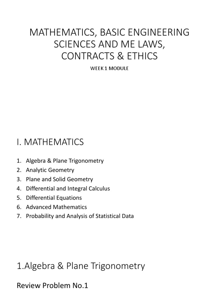 1 Week 1 Module Math | PDF | Interest | Geometry