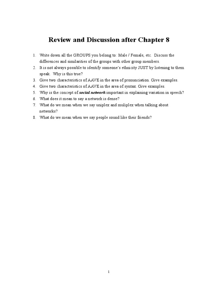 Review and Discussion After Chapter 8 | PDF | Career & Growth ...
