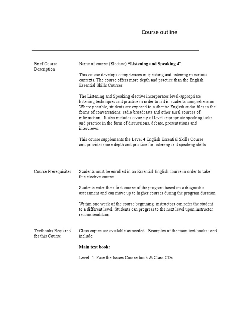 Course Outline: Main Text Book | PDF | Textbook | Educational Assessment