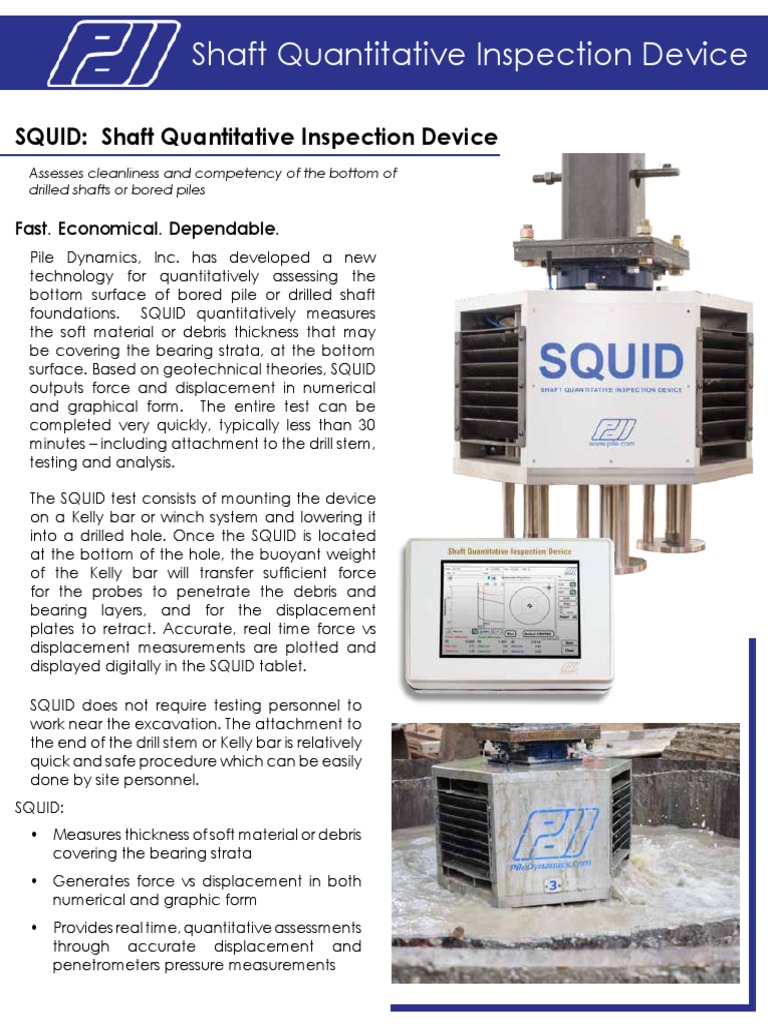 SQUID: Shaft Quantitative Inspection Device | PDF | Deep Foundation ...