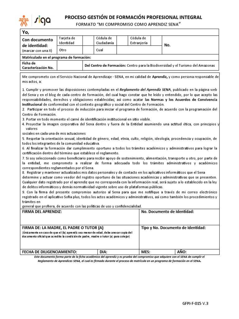 Formato_GFPI-F-015_Compromiso_del_Aprendiz_V3 (2) (1) | Science ...