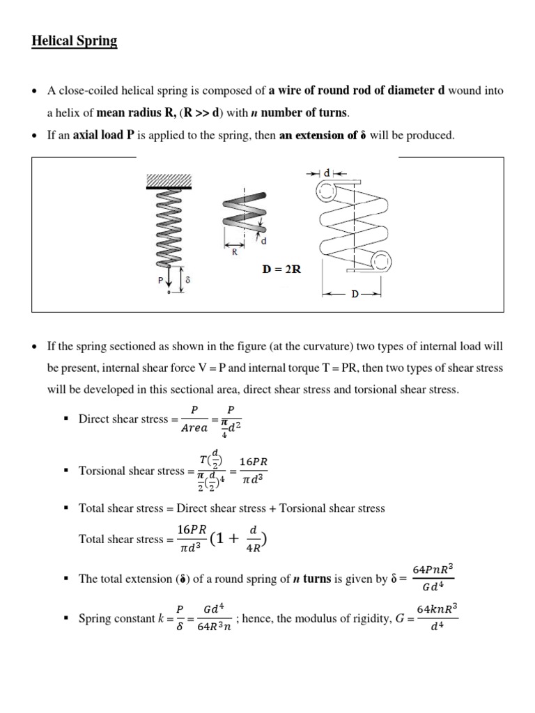 Helical Spring | PDF | Helix | Stress (Mechanics)
