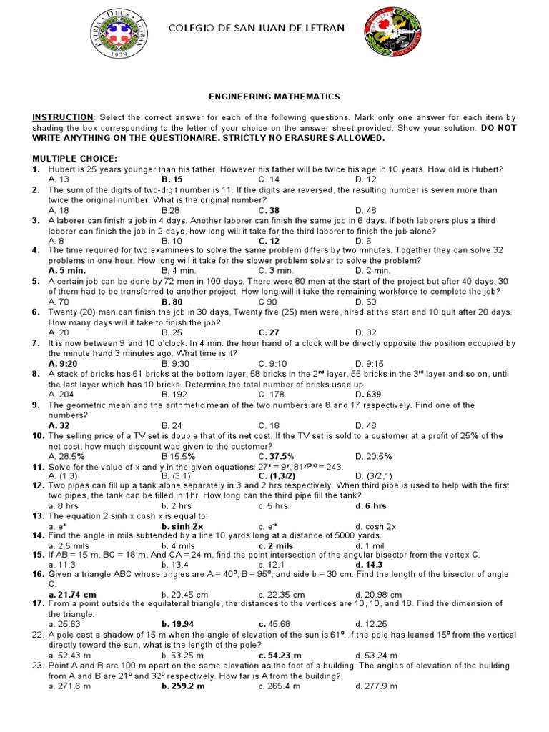 PB Math | PDF | Trigonometric Functions | Triangle
