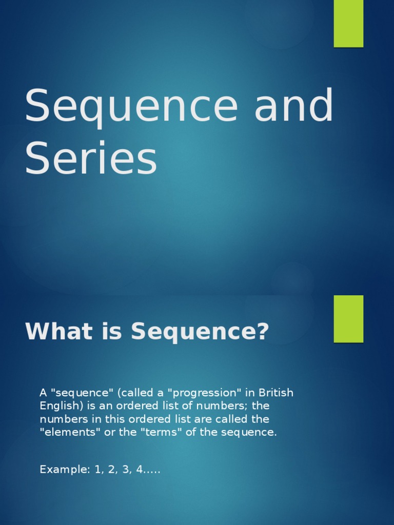Sequence & Series | PDF | Summation | Sequence