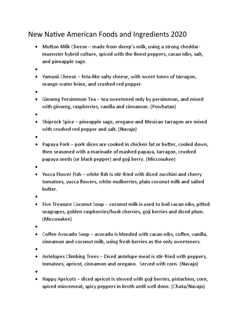(BETA) New Native American Foods 2020 | PDF | Berry | Chili Pepper