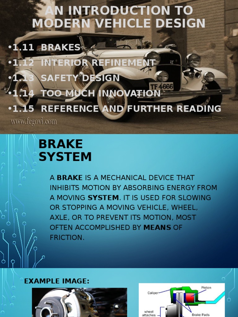Modern Vehicle Design Overview | PDF | Brake | Anti Lock Braking System