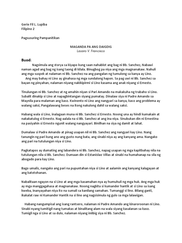 Maganda Pa Ang Daigdig | PDF