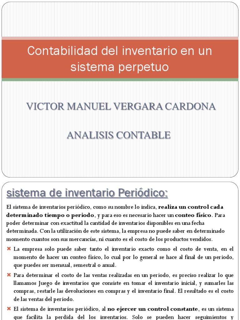 Contabilidad de Inventarios | PDF | Costo de los bienes vendidos ...