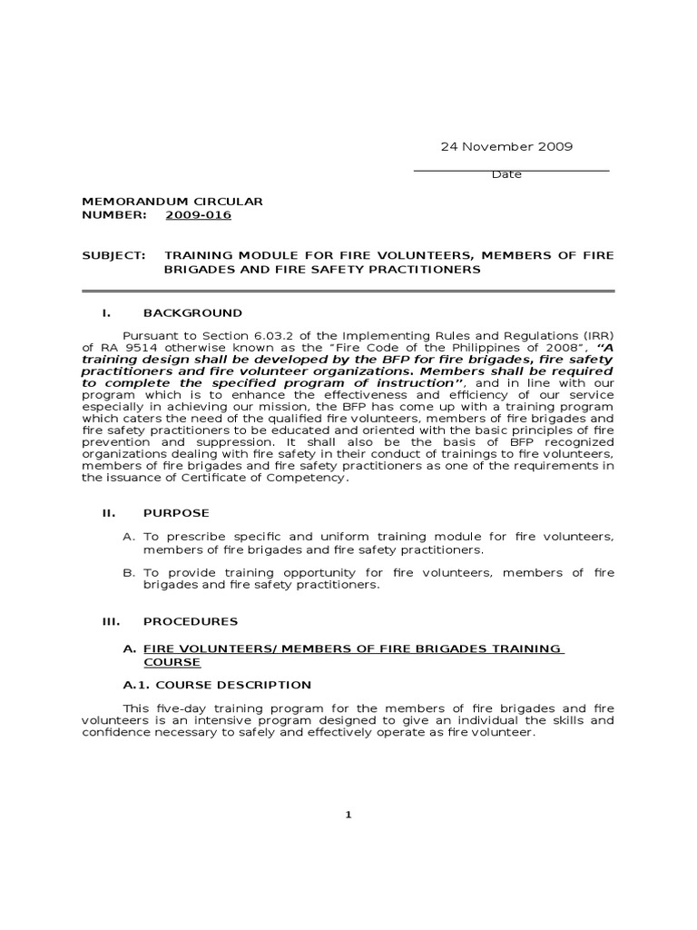 MC-training Design For Fire Volunteers, Members of Fire Brigades and ...