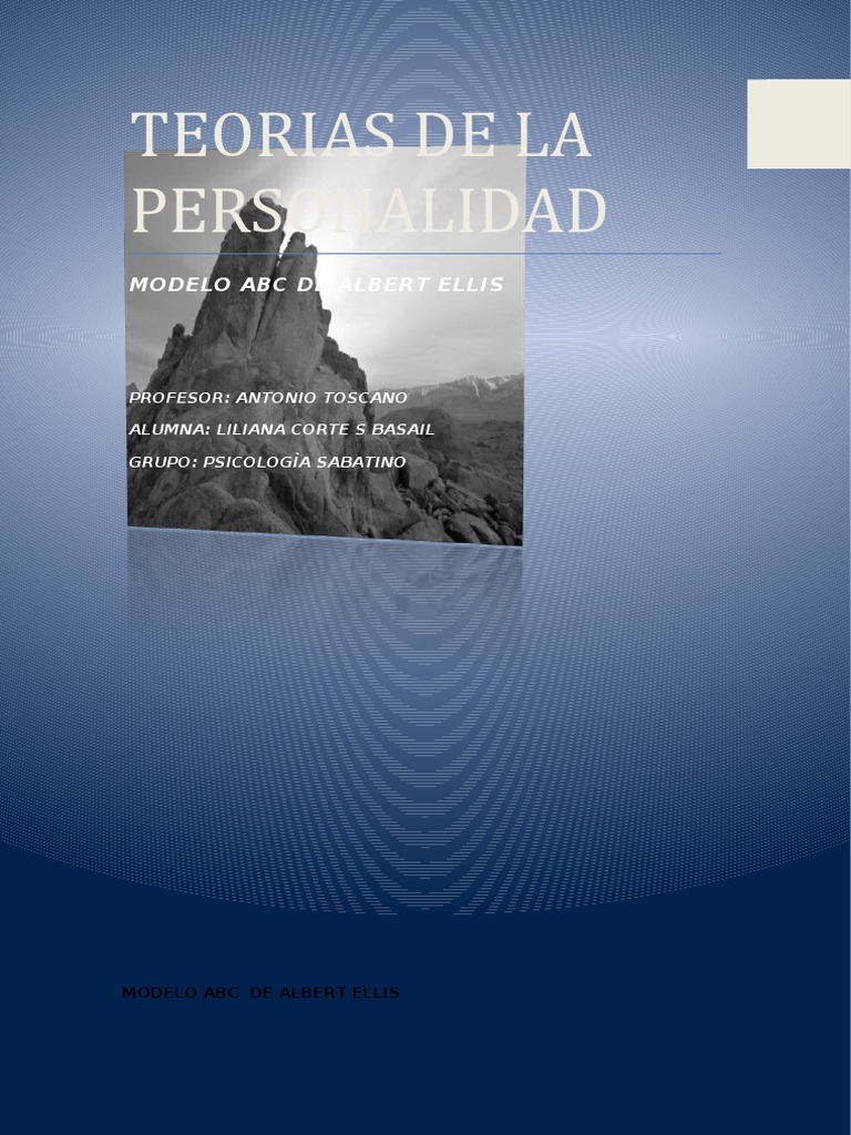 MODELO ABC de Albert Ellis | PDF | Bienestar | Medicina MODELO ABC de Albert Ellis | PDF | Bienestar | Medicina