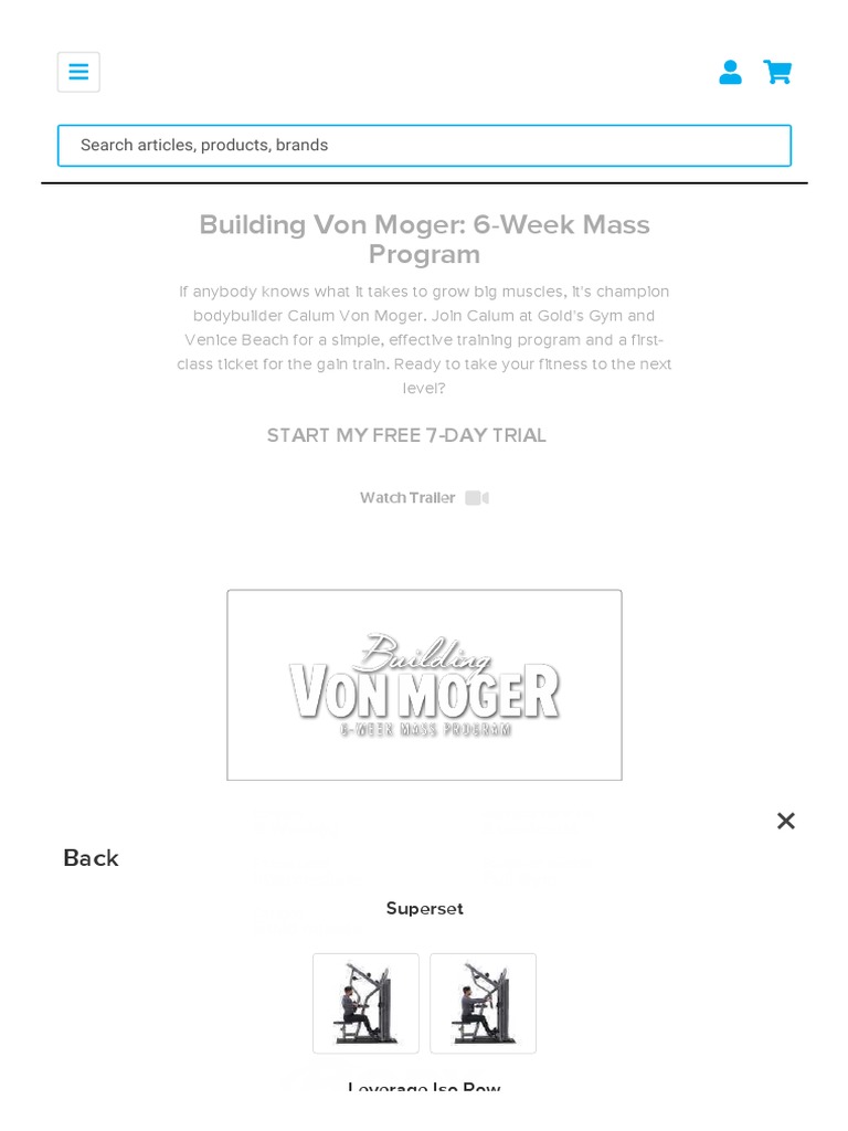 Building Von Moger - 6-Week Mass Program | PDF | Computing And ...