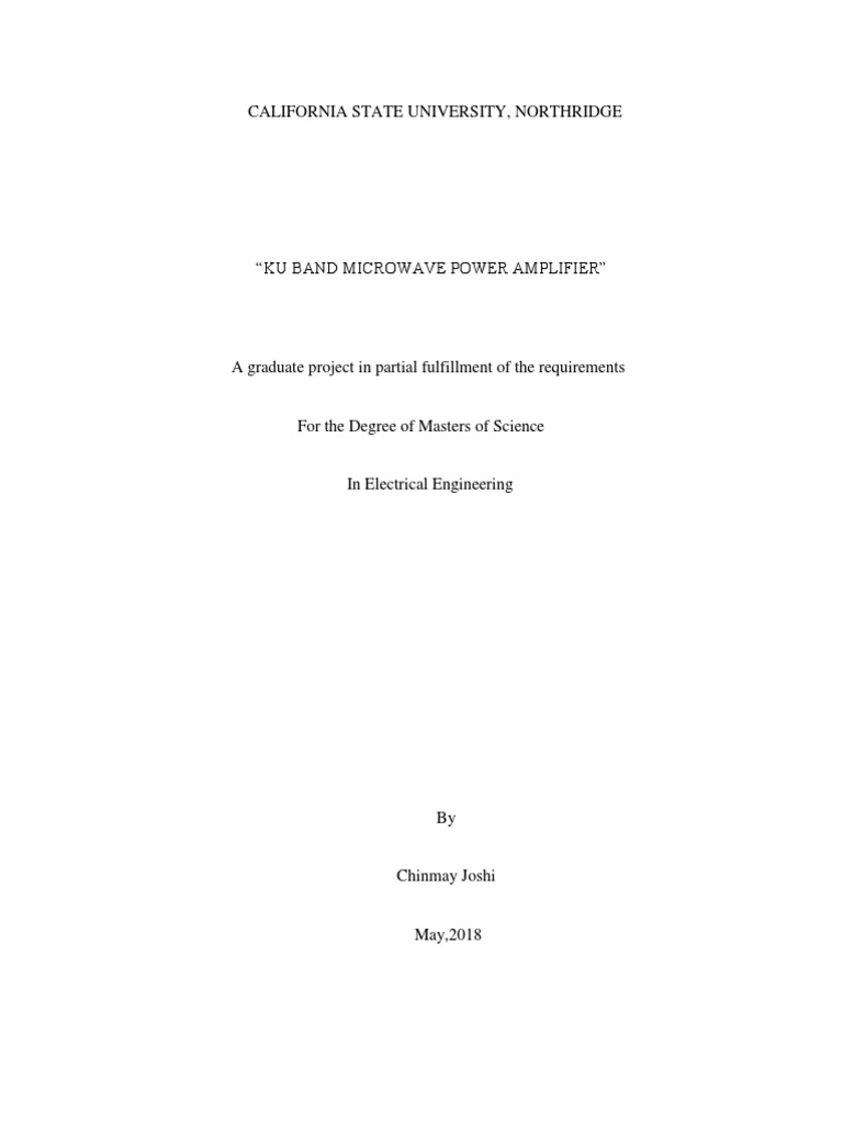 KU BAND MICROWAVE POWER AMPLIFIER Using AWR | PDF | Amplifier | Electronics