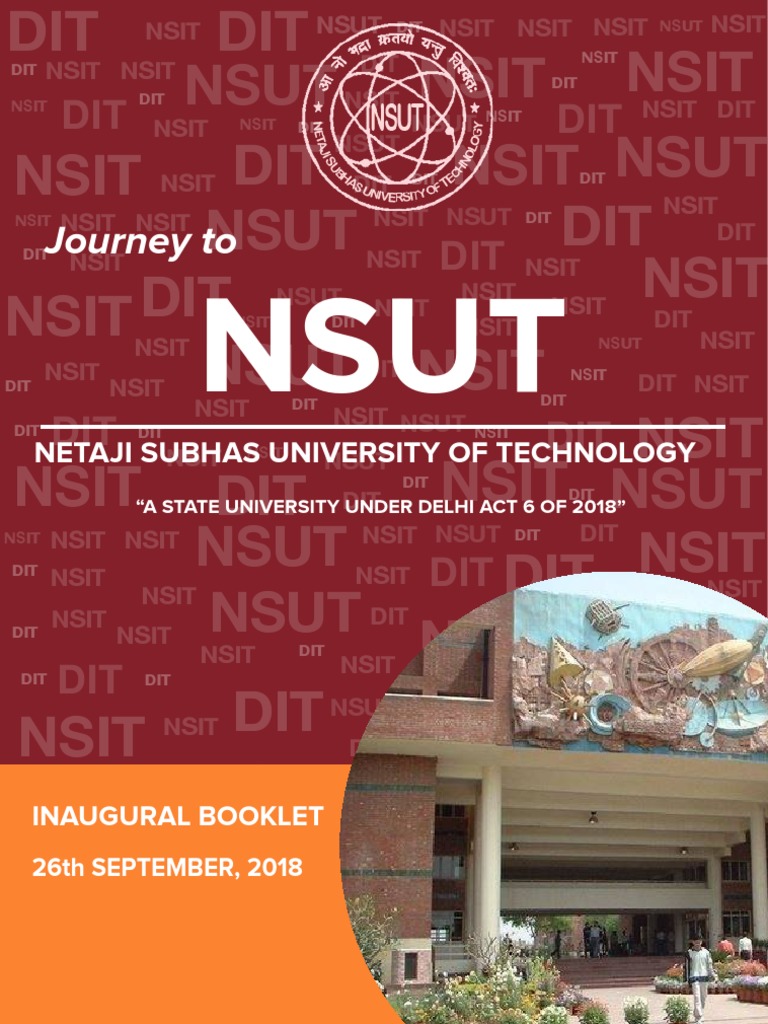 The Journey of NSUT: From DIT to a State University | PDF | Engineering ...