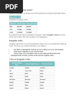 Verb List Irregular | PDF | Grammatical Tense | Perfect (Grammar)