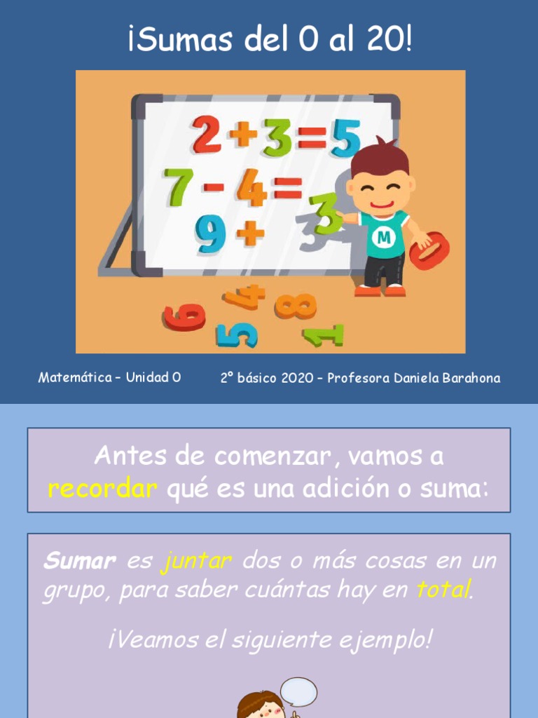 Sumas de 0 A 20 | PDF | Enseñanza de matemática | Ocio