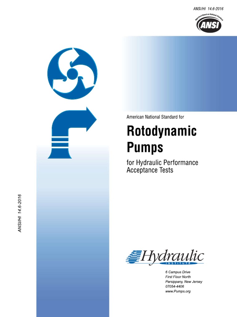 ANSI-HI 14.6-2016 Rotodynamic Pumps For Hydraulic Performance ...