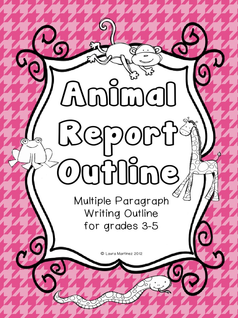 Animal Outline: Multiple Paragraph Writing Outline For Grades 3-5 | PDF ...