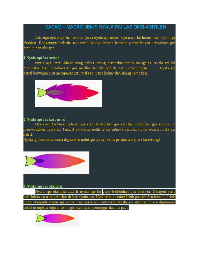 Nyala Api Las Asetilin | PDF
