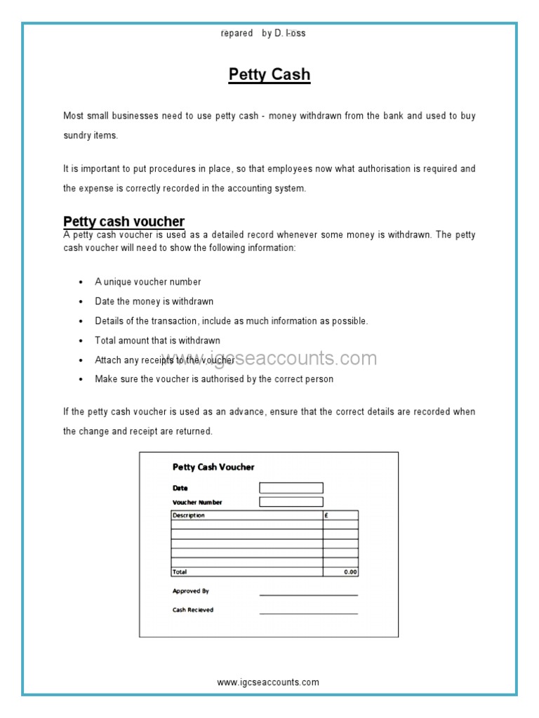 Petty Cash | PDF